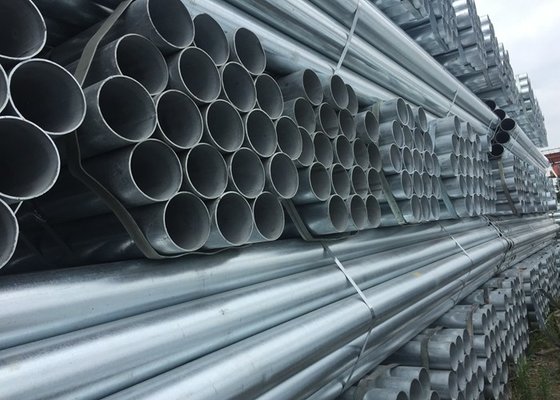 Galvanized Circle Hollow Section carbon steel tube / Hot Rolled Round Steel Tube for Construction