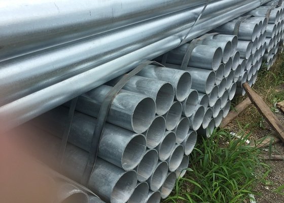 Galvanized Circle Hollow Section carbon steel tube / Hot Rolled Round Steel Tube for Construction