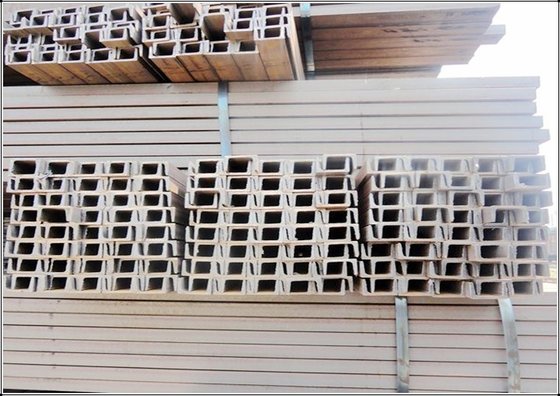 Prefabricated Steel U Shaped Steel Channel , Building Frames U Channel Steel