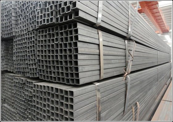Galvanized Square Steel Pipe , Hot Rolled Square Stock Steel Structural Beam