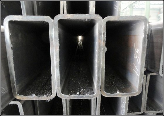 Structural Building Square Steel Pipe , High Frequency Welding Steel Rectangular Tubing