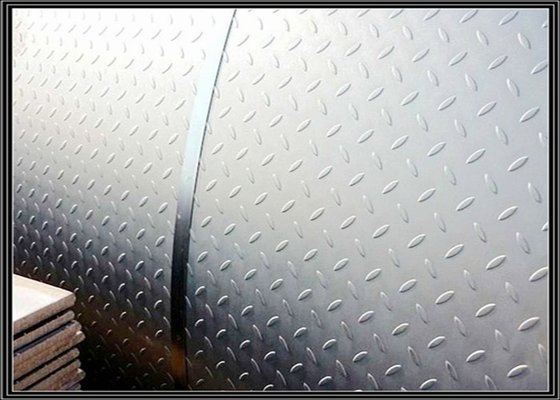 Hot rolled Mild Steel Diamond Plate Sheet A36 for Non Slip Stair Treads / Checker Plate Flooring