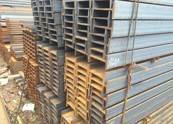 Building Construction grade ASTM A36 A572 Hot rolled Steel I Beams for Cutting / Bending / Drilling Hole Available
