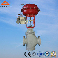 China ZJHN Steel/Stainless  Steel Pneumatic Double Seated Flow Regulating Valve