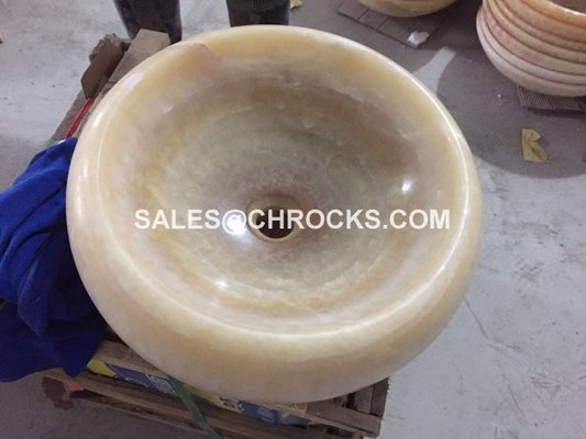 honey onyx bathroom sinks, onyx vessel sinks, round bath basin, round wash bowls