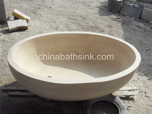Galala Beige Marble bathtubs, marble tubs, marble round bah tubs, natural stone free-standing tubs