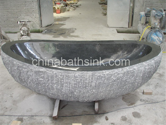 G654 bathtubs, Granite tubs, Padang Dark Granite round bah tubs, natural stone free-standing tubs