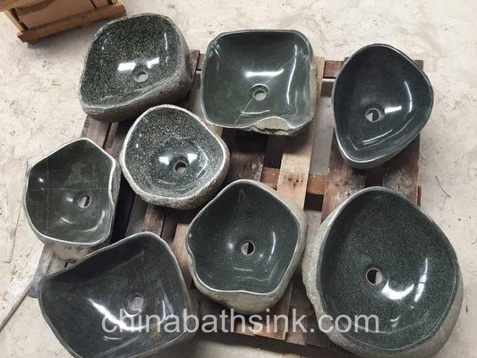 River stone bathroom sink wash basin