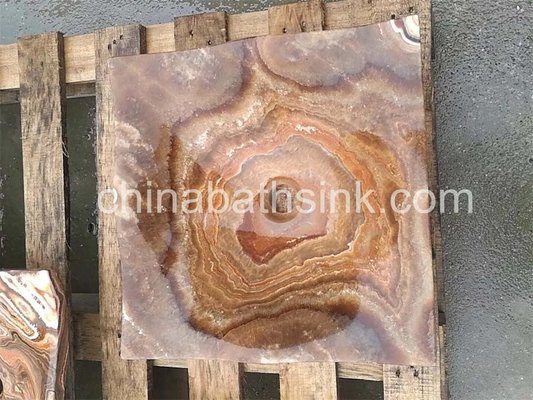 Browm Onyx square bathroom sinks wash basin