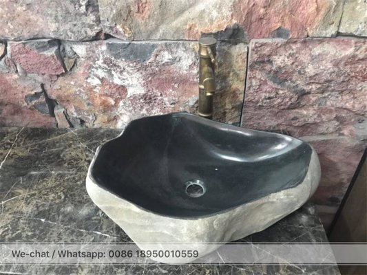 Black river stone bath sink stone wash basin