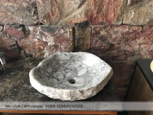 China Carrara Grey Marble Sinks Natural Stone Wash Basin