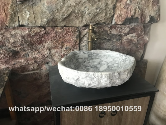 China Carrara Grey Marble Sinks Natural Stone Wash Basin
