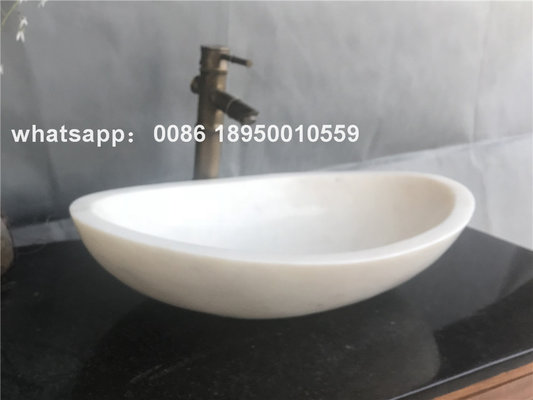 Marble bathroom oval vessel sinks natural stone wash basin marble wash bowl