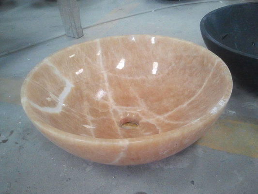 yellow onyx bathroom round sink honey onyx round wash basin