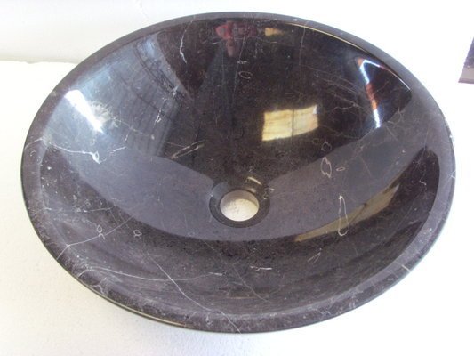 Portor Gold Marble Bath Simple Round Sink Stone Wash Basin