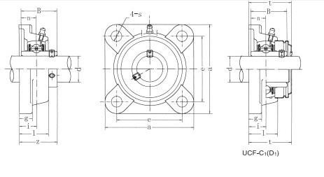 Pillow block bearing UCF201,UCF 202 UCF203,four bolt flange type bearing unit UCF2SERIES