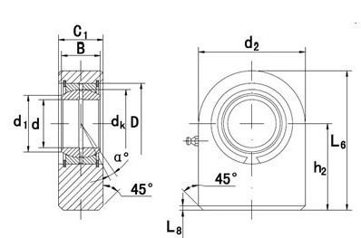 GF...DO Series,GF20DO Spherical Plain Radial bearings Rod ends for hydraulic component
