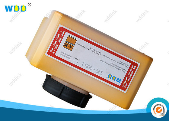 1.2L Yellow Coding Ink Domino Cartridge IR-261BK Abrasion Resistant