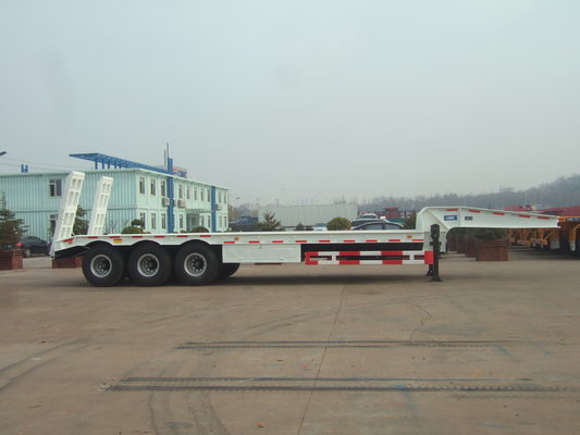 3 axle 60 tons/80 tons semi trailer low loader with excavator recess for sale