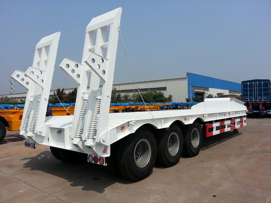 3 axle 60 tons/80 tons semi trailer low loader with excavator recess for sale