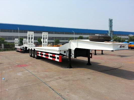 3 axle 60 tons/80 tons semi trailer low loader with excavator recess for sale