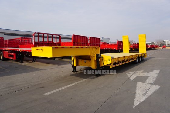 Exavator low bed trailer 3 axles 50 tons gooseneck drop deck low loader drop deck trailer for sale | CIMC TRAIL for sale