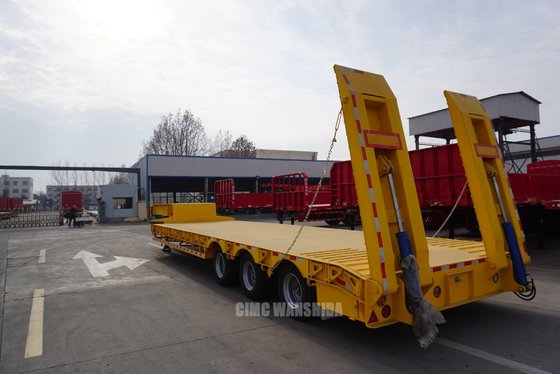 Exavator low bed trailer 3 axles 50 tons gooseneck drop deck low loader drop deck trailer for sale | CIMC TRAIL for sale