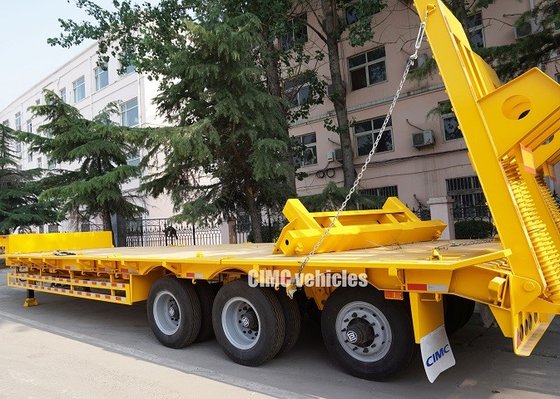 Exavator low bed trailer 3 axles 50 tons gooseneck drop deck low loader drop deck trailer for sale | CIMC TRAIL for sale