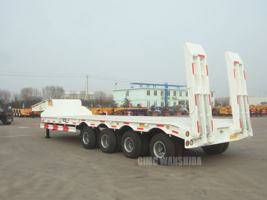 Price 4 axle 80-ton low bed semi trailer semi low loader heavy duty low bed trailer | CIMC TRAILERS