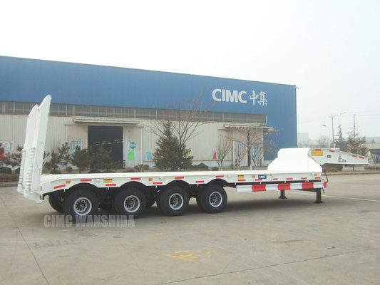 Price 4 axle 80-ton low bed semi trailer semi low loader heavy duty low bed trailer | CIMC TRAILERS
