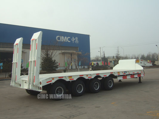 Price 4 axle 80-ton low bed semi trailer semi low loader heavy duty low bed trailer | CIMC TRAILERS