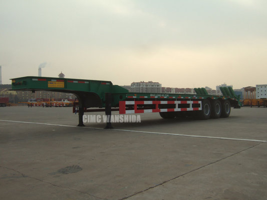 Low platform trailer 60 tonne low bed trailer three axles back loading lowbed for sale | CIMC TRAILER