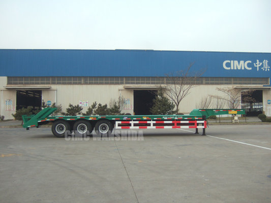 Low platform trailer 60 tonne low bed trailer three axles back loading lowbed for sale | CIMC TRAILER