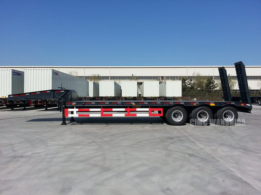 3 axles low bed trailer 100 ton Front Loading lowbed trailer for sale | CIMC TRAILERS