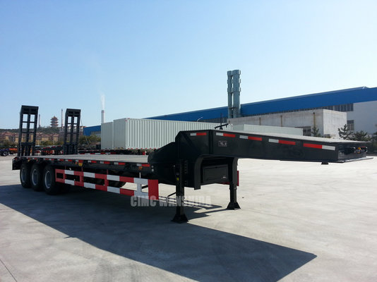 3 axles low bed trailer 100 ton Front Loading lowbed trailer for sale | CIMC TRAILERS