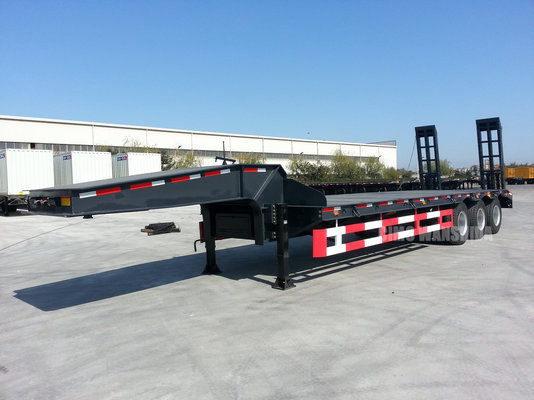 3 axles low bed trailer 100 ton Front Loading lowbed trailer for sale | CIMC TRAILERS