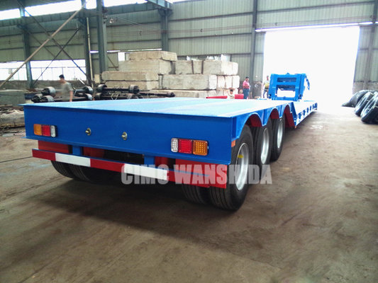 Tri axle excavator trailer removable front loading 60 ton 80 ton 100 ton detachable gooseneck lowboy low bed semi traile