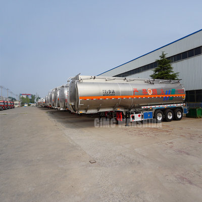 3 axles Aluminum alloy fuel tanker trailers aluminum crude oil tank trailer for sale