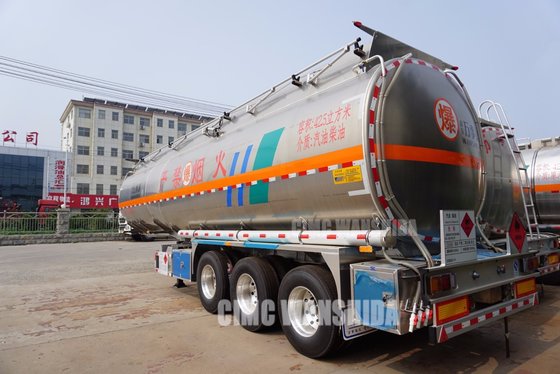 3 axles Aluminum alloy fuel tanker trailers aluminum crude oil tank trailer for sale