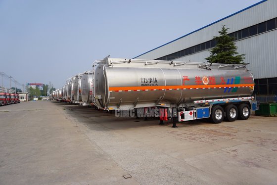 3 axles Aluminum alloy fuel tanker trailers aluminum crude oil tank trailer for sale