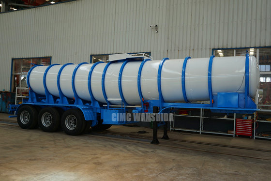 19m3 Tri-axle 98% chemical transport tanker trailer acid tanker trailer sulfuric acid tanker trailer