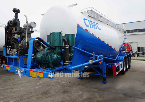 Pneumatic air compressor cement bulker cement tank trailer pneumatic bulk tanker