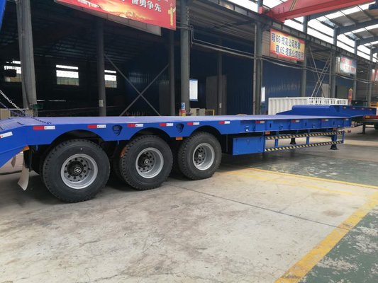 3 axles low bed trailer 100 ton Front Loading lowbed trailer for sale | CIMC TRAILERS
