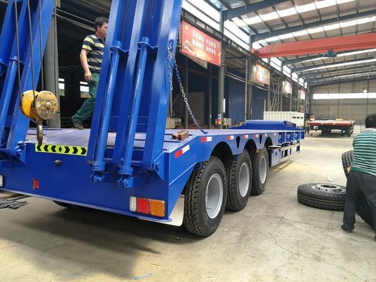 3 axles low bed trailer 100 ton Front Loading lowbed trailer for sale | CIMC TRAILERS