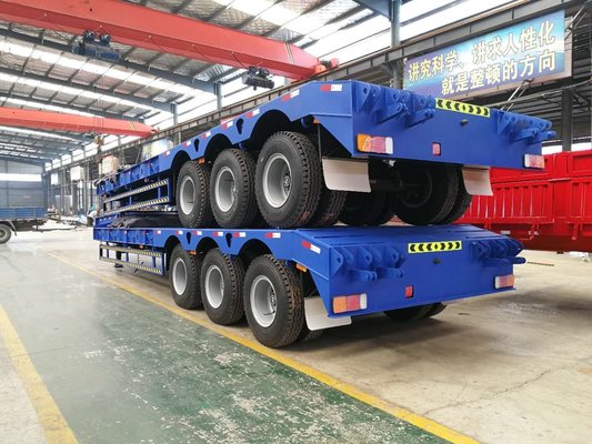 3 axles low bed trailer 100 ton Front Loading lowbed trailer for sale | CIMC TRAILERS
