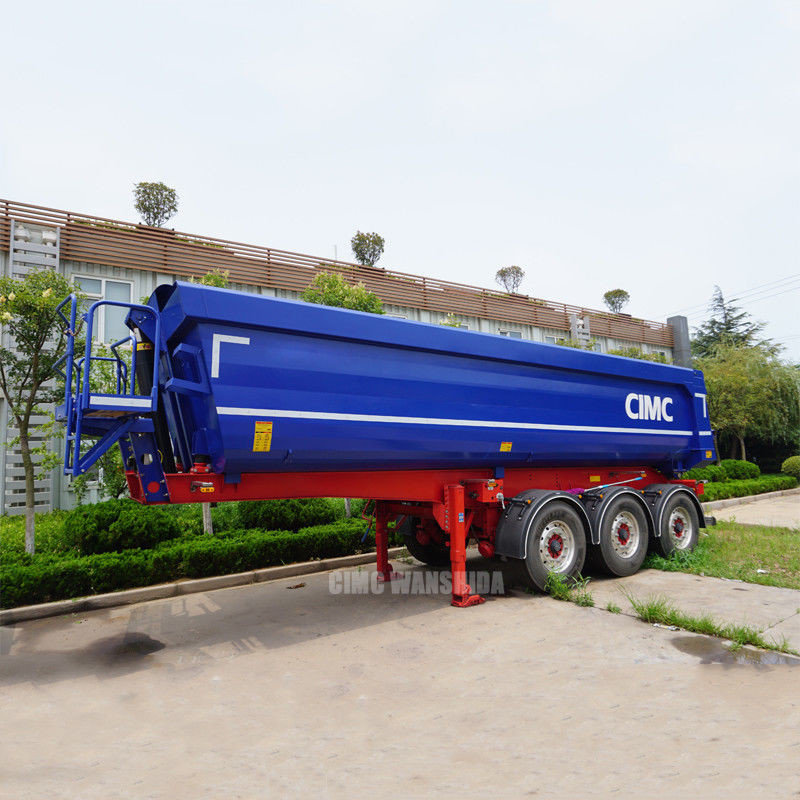 Hydraulic dump trailers 25m3 tipper trailer tri axle tipping trailer for sale