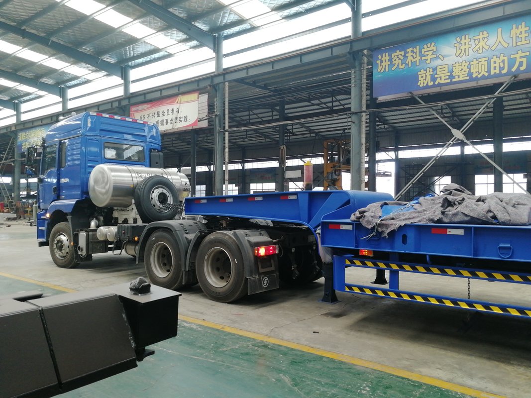 3 axles low bed trailer 100 ton Front Loading lowbed trailer for sale | CIMC TRAILERS