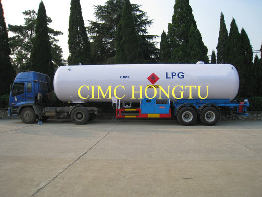 3 Axles 56.1 CBM 26 Ton LPG Gas Transport Semi Trailer Tank Tanker Lorry for Sale