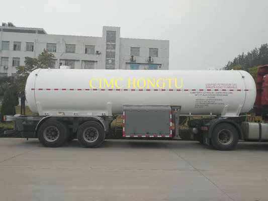 3 Axles 56.1 CBM 26 Ton LPG Gas Transport Semi Trailer Tank Tanker Lorry for Sale