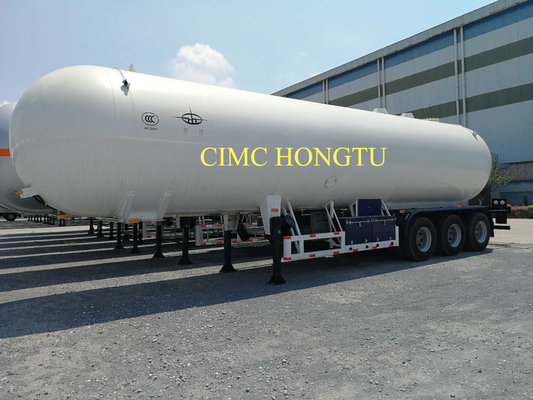 3 Axles 56.1 CBM 26 Ton LPG Gas Transport Semi Trailer Tank Tanker Lorry for Sale